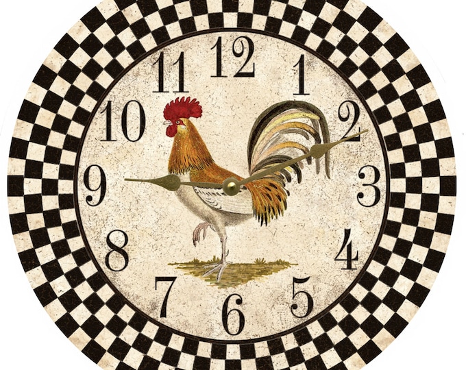 Wall Clock Rooster Clockkitchen Clock Animal Clock Kitchen - Etsy