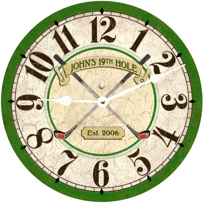 Golf Clock- Personalized Golf Clock - Etsy