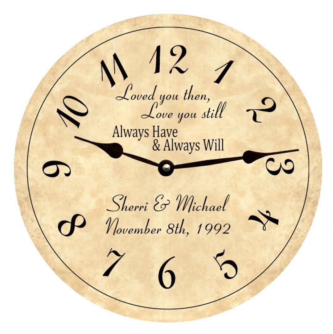 Custom Wedding Clock- Personalized and Elegant - Etsy