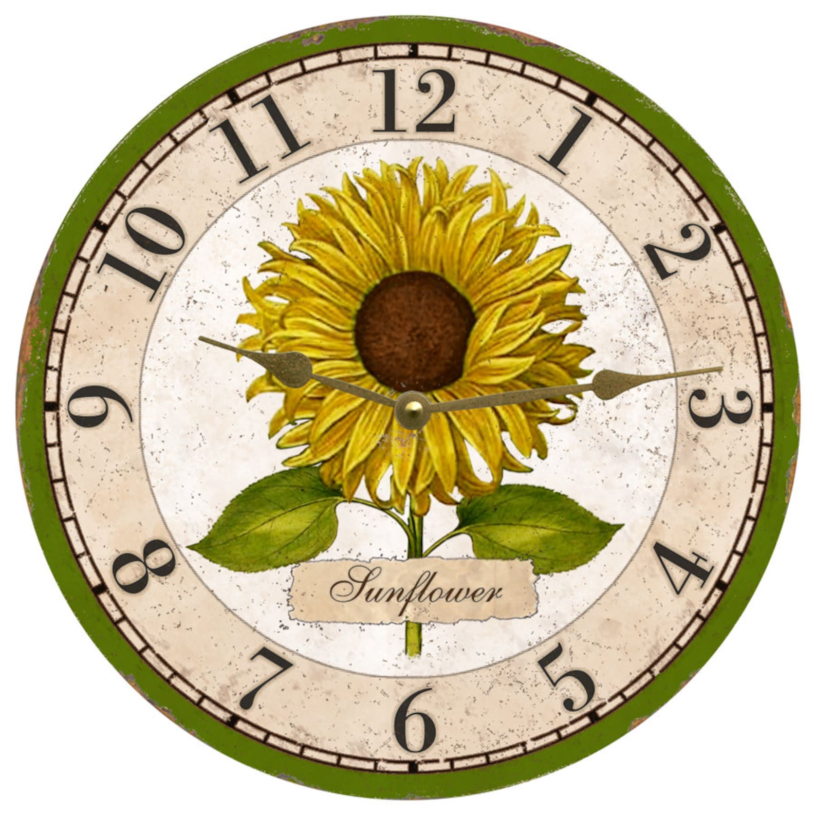 Flower Clock Sunflower Clock - Etsy