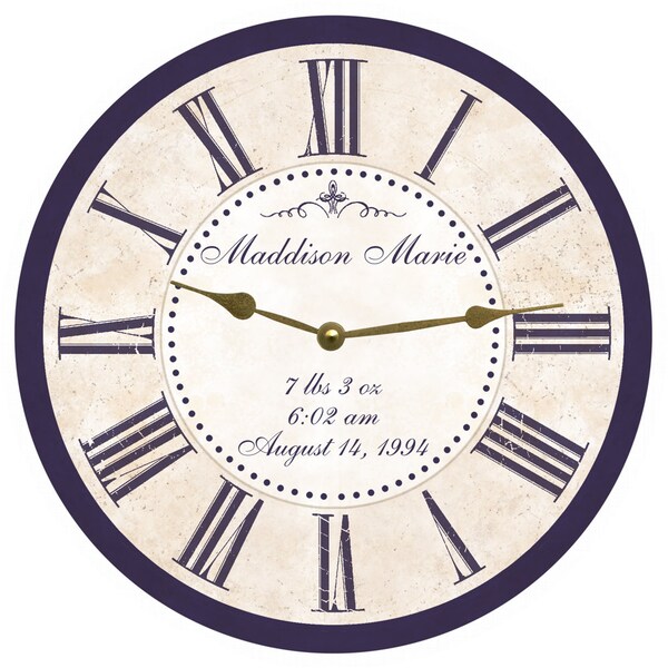 Purple Clock - Etsy