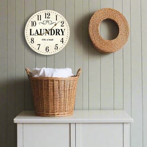 Laundry Clock- Laundry Room Clock - Etsy