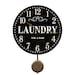 Laundry Room Wall Clock- Black Laundry Room Clock - Etsy