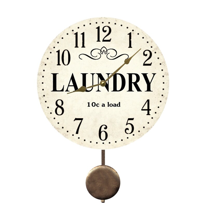Laundry Clock Laundry Room Clock - Etsy