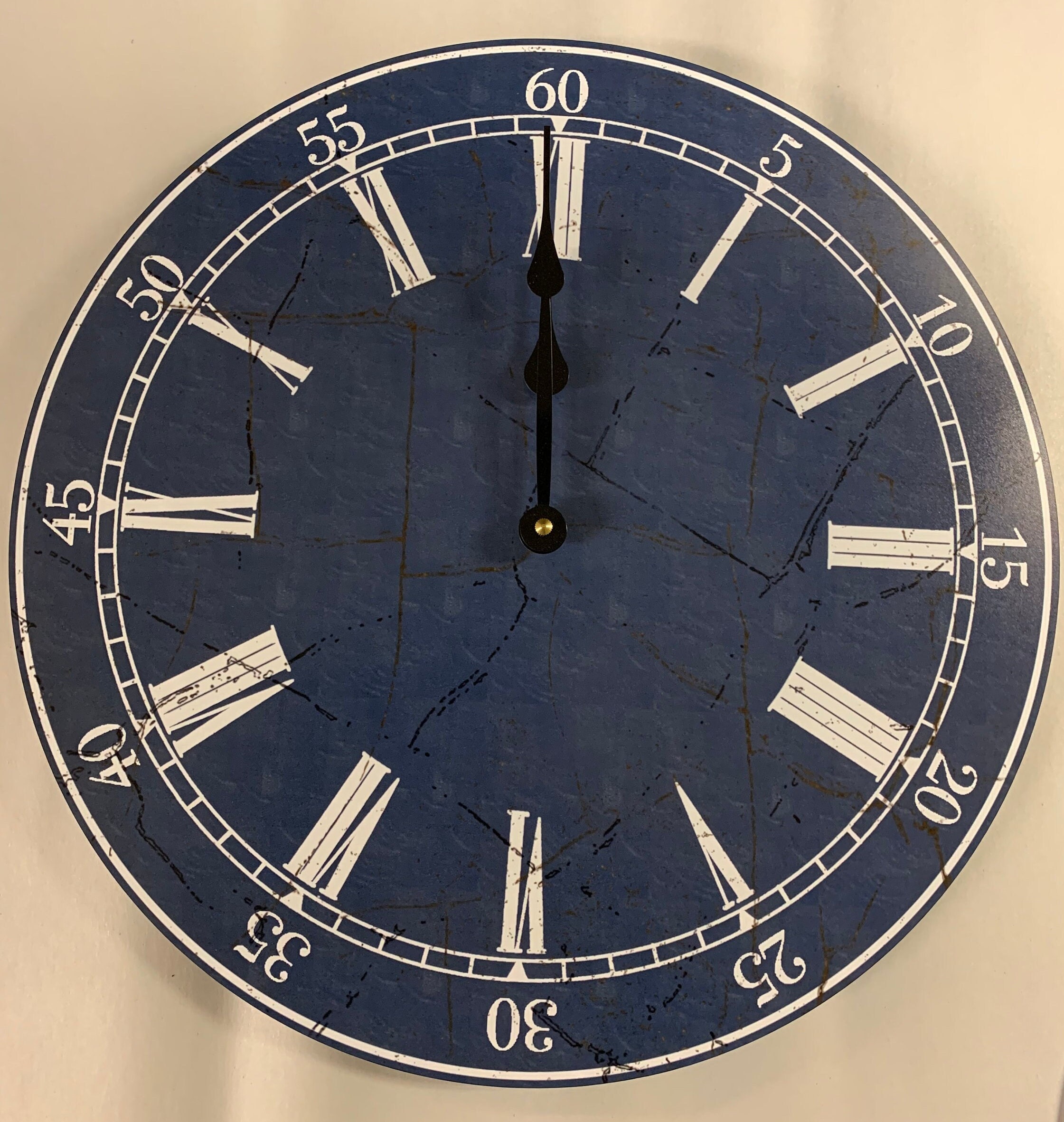 Navy Blue Clock - Etsy