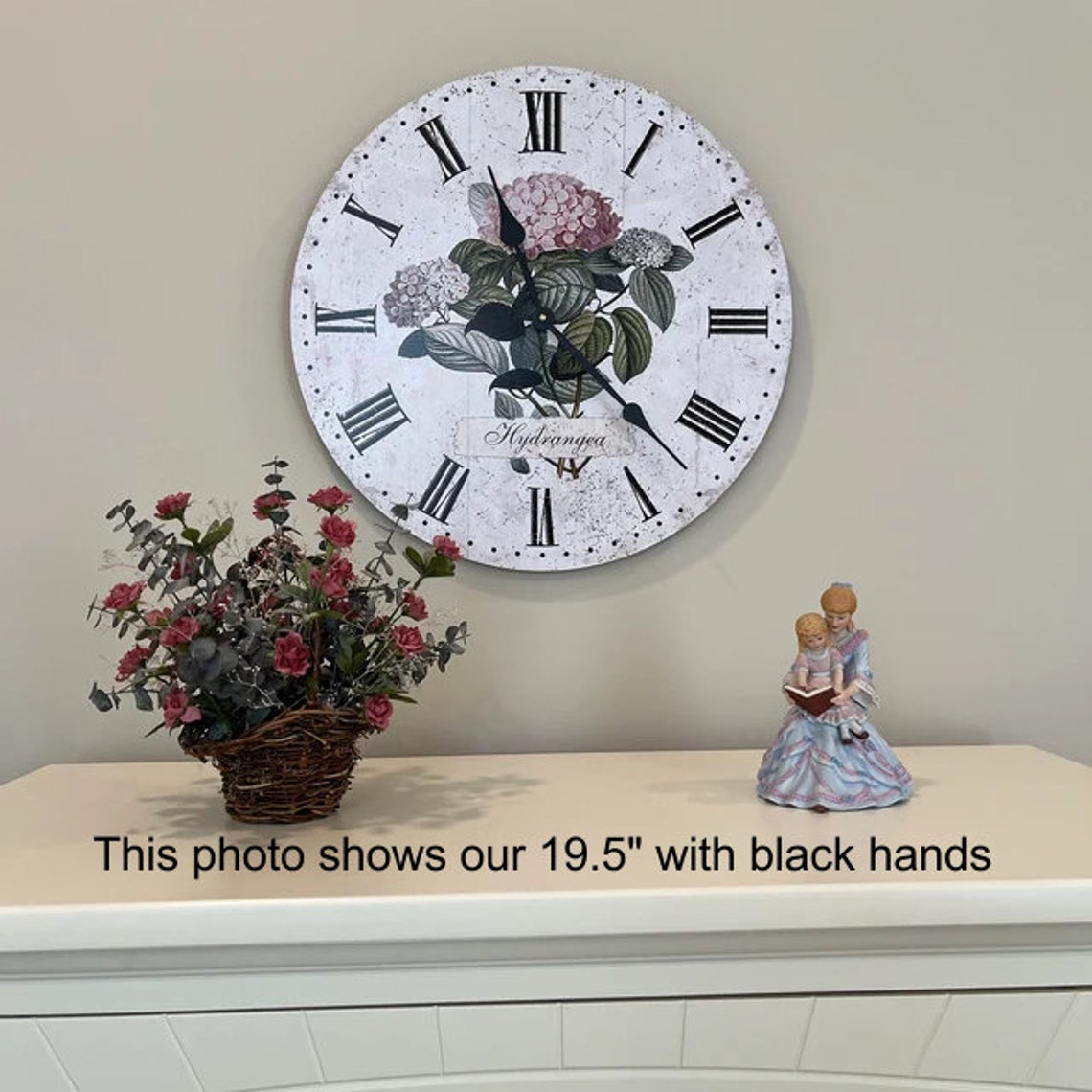 Hydrangea Clock - Etsy
