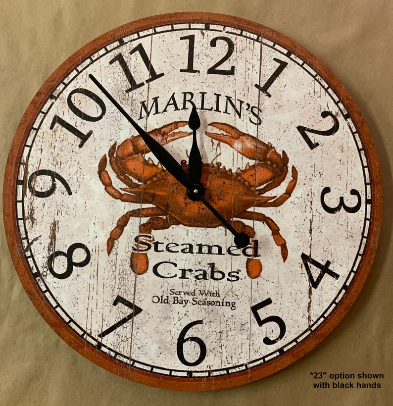 Crab Clock Personalized Crab Clock - Etsy