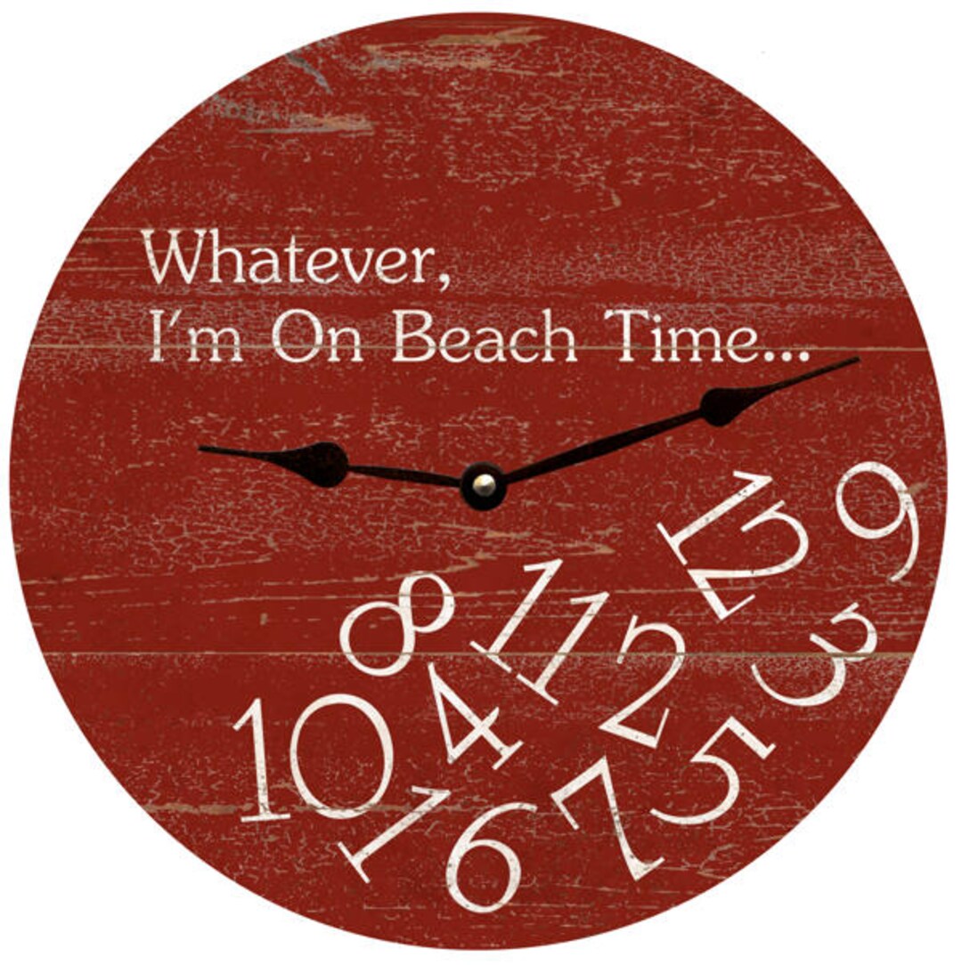 Personalized Red Whatever Clock- Rustic Red Who Cares Clock - Etsy