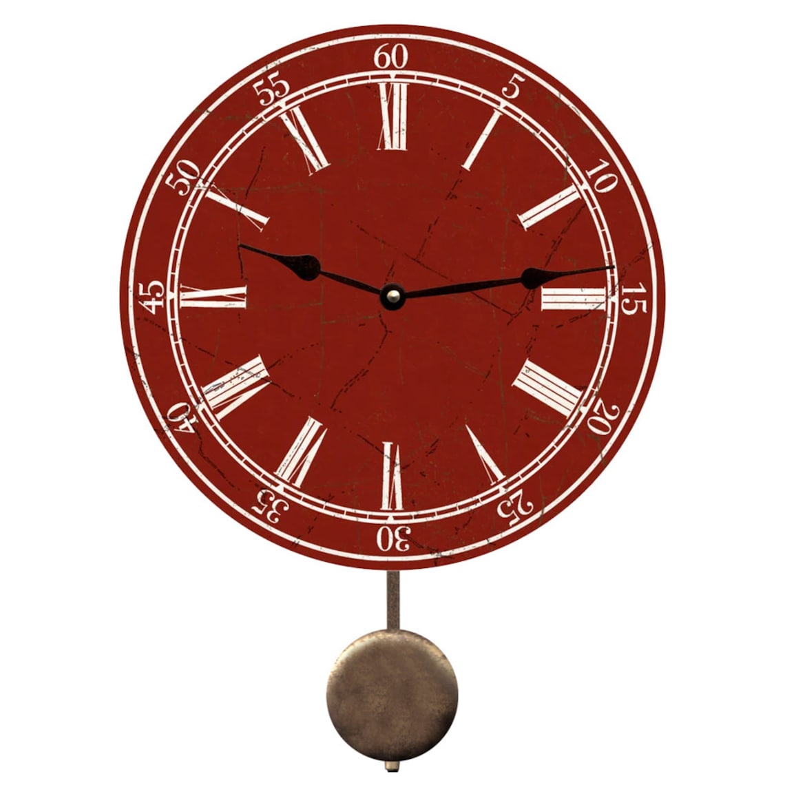 Classic Red Clock - Etsy