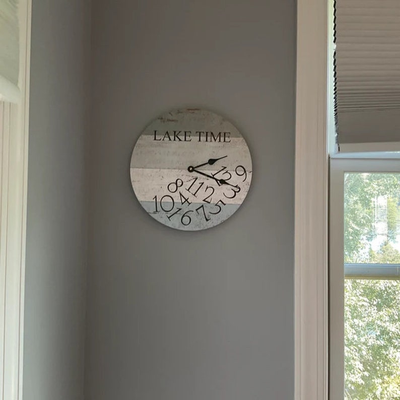 LAKE TIME Clock Four Color Whatever Lake Time Clock - Etsy