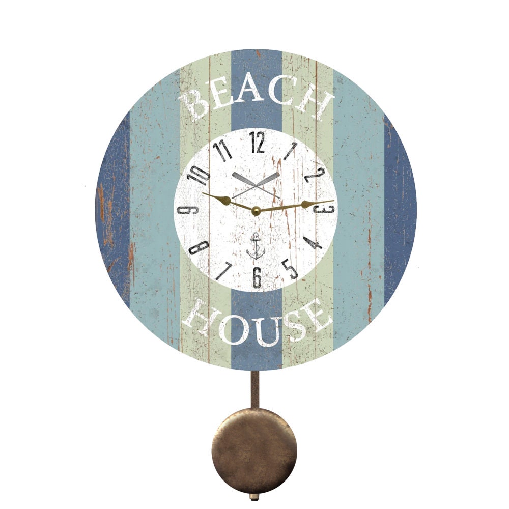 Handcrafted Beach House Clock – Custom Coastal Wall Art - Etsy