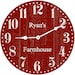 Personalized Deep Red Clock- Deep Red Clock - Etsy