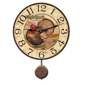 Rustic Turkey Wall Clock – Fall Harvest and Thanksgiving Decor - Etsy