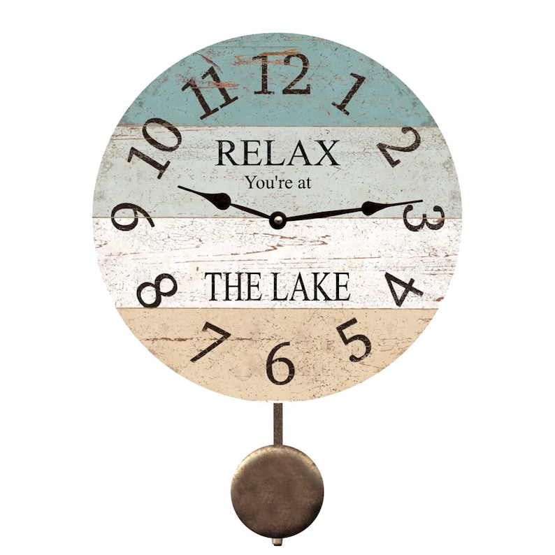 Relax Lake-themed Clock-personalized Lake Clock | Etsy