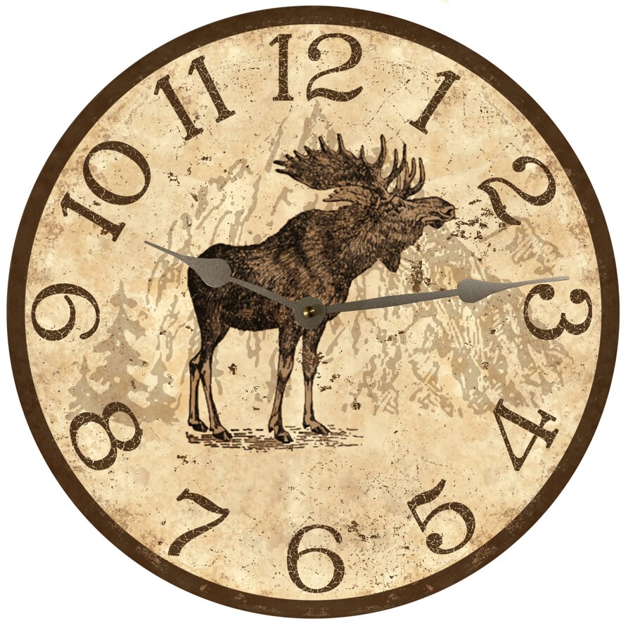 Rustic Moose Clock - Etsy