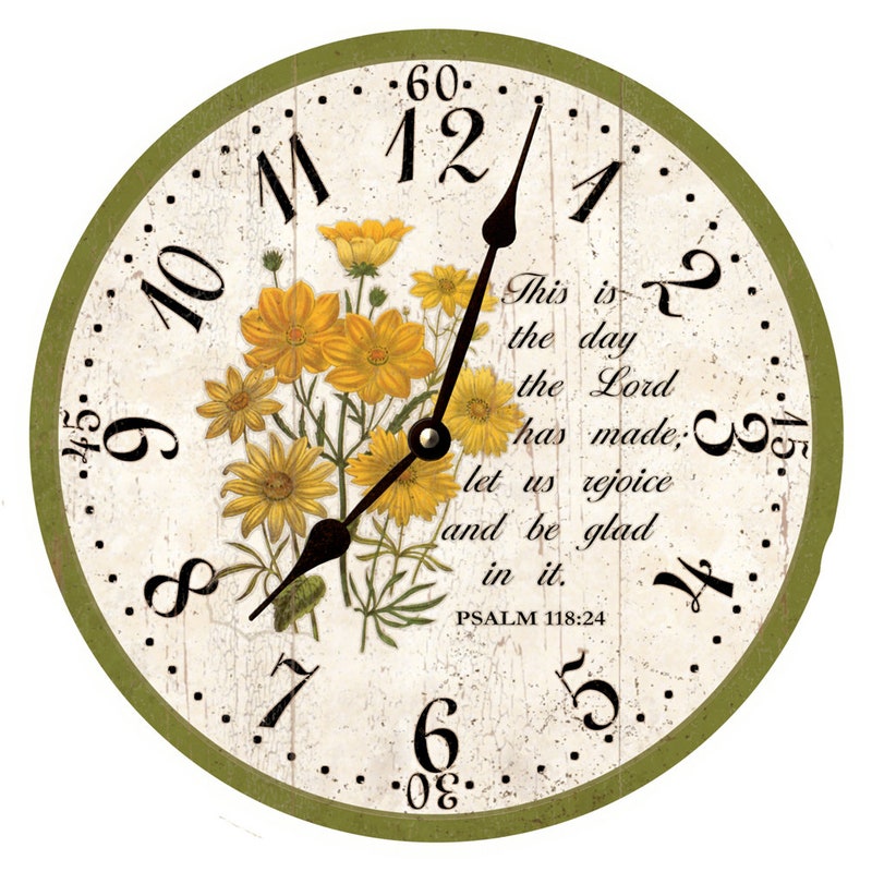 Christian Clock With a Quote - Etsy
