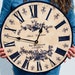 Blue French Toile Clock - Etsy