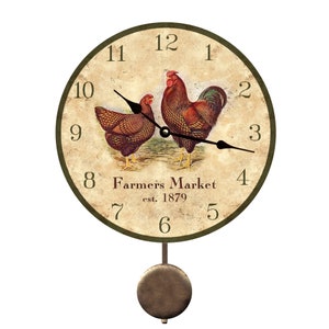 Chicken Clock- Personalized Chicken and Rooster Clock - Etsy
