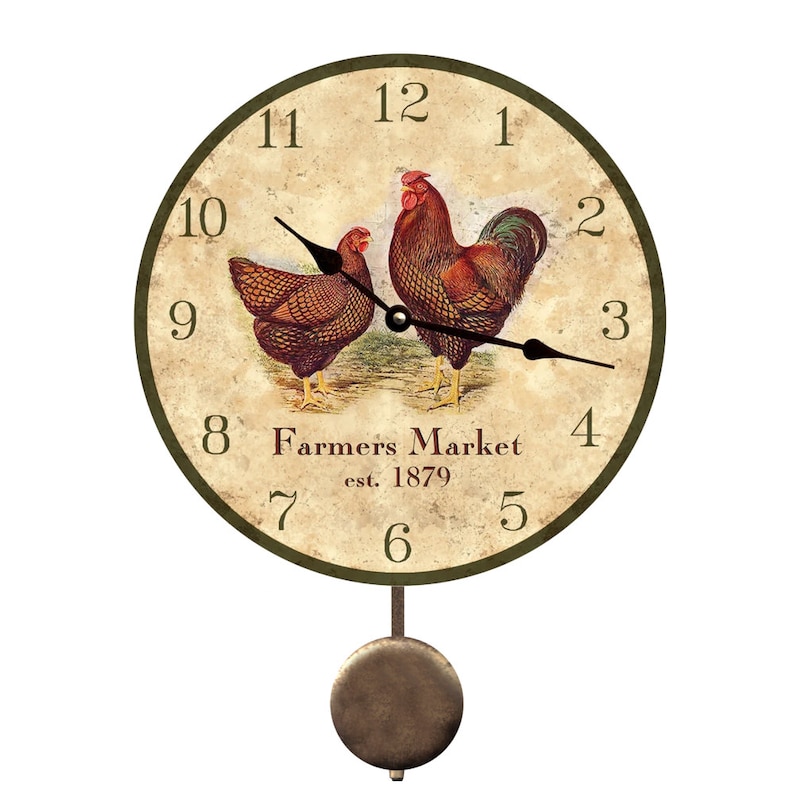 Chicken Clock Personalized Chicken and Rooster Clock - Etsy