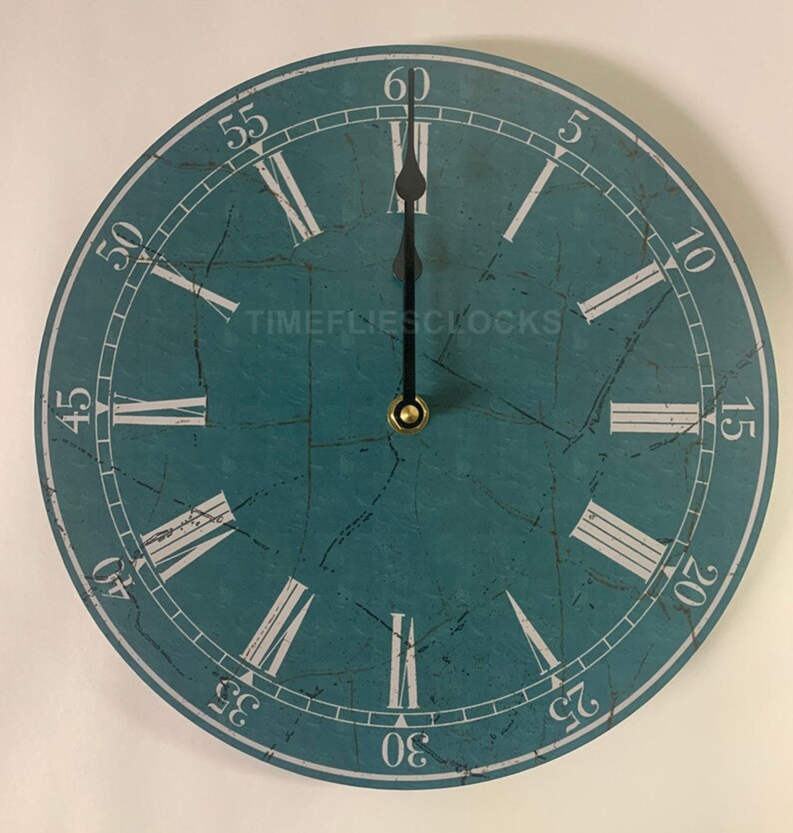 Teal Wall Clock - Etsy