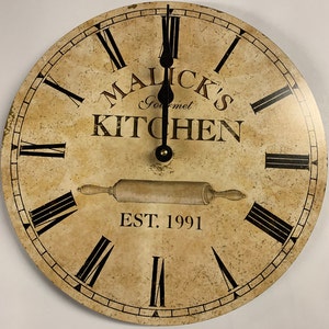 Kitchen Clock Personalized Kitchen Clock - Etsy