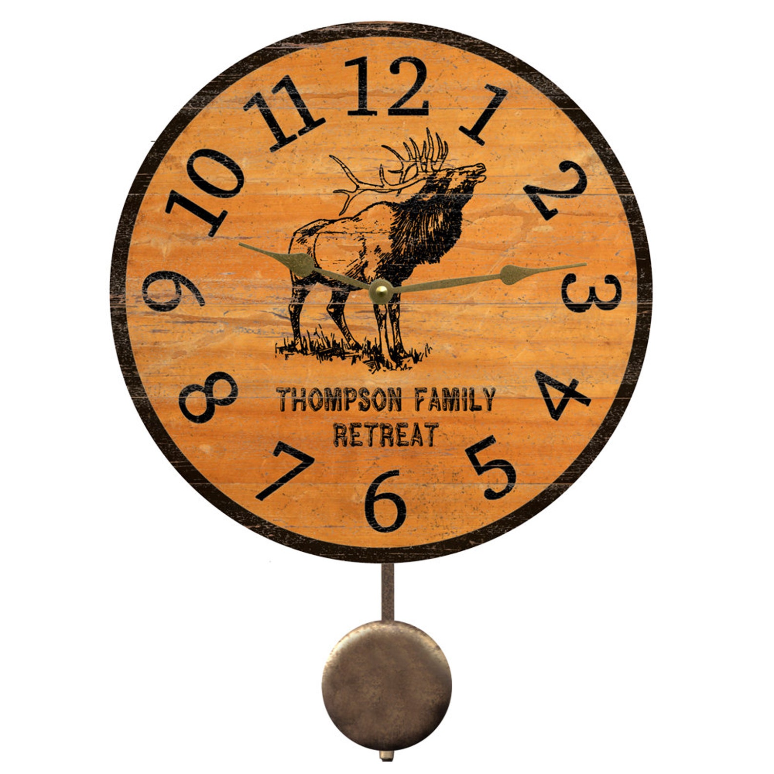Elk Clock-personalized Elk Clock - Etsy