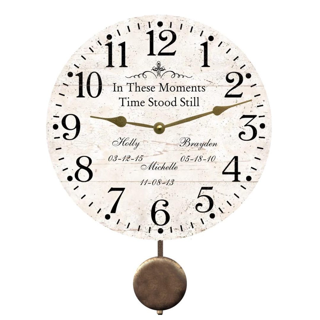Custom in These Moments Time Stood Still Pendulum Clock – Perfect for ...