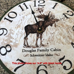 Moose Clock- Personalized Rustic Moose Wall Clock - Etsy