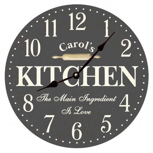Personalized Italian Kitchen Clock | Etsy
