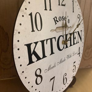 Personalized Kitchen Wall Clock- White Kitchen Clock - Etsy
