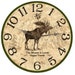 Moose Clock-personalized Rustic Moose Wall Clock - Etsy