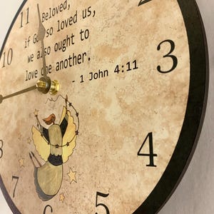 Personalized Biblical Quote Clock- Personalized Religious Family Clock ...