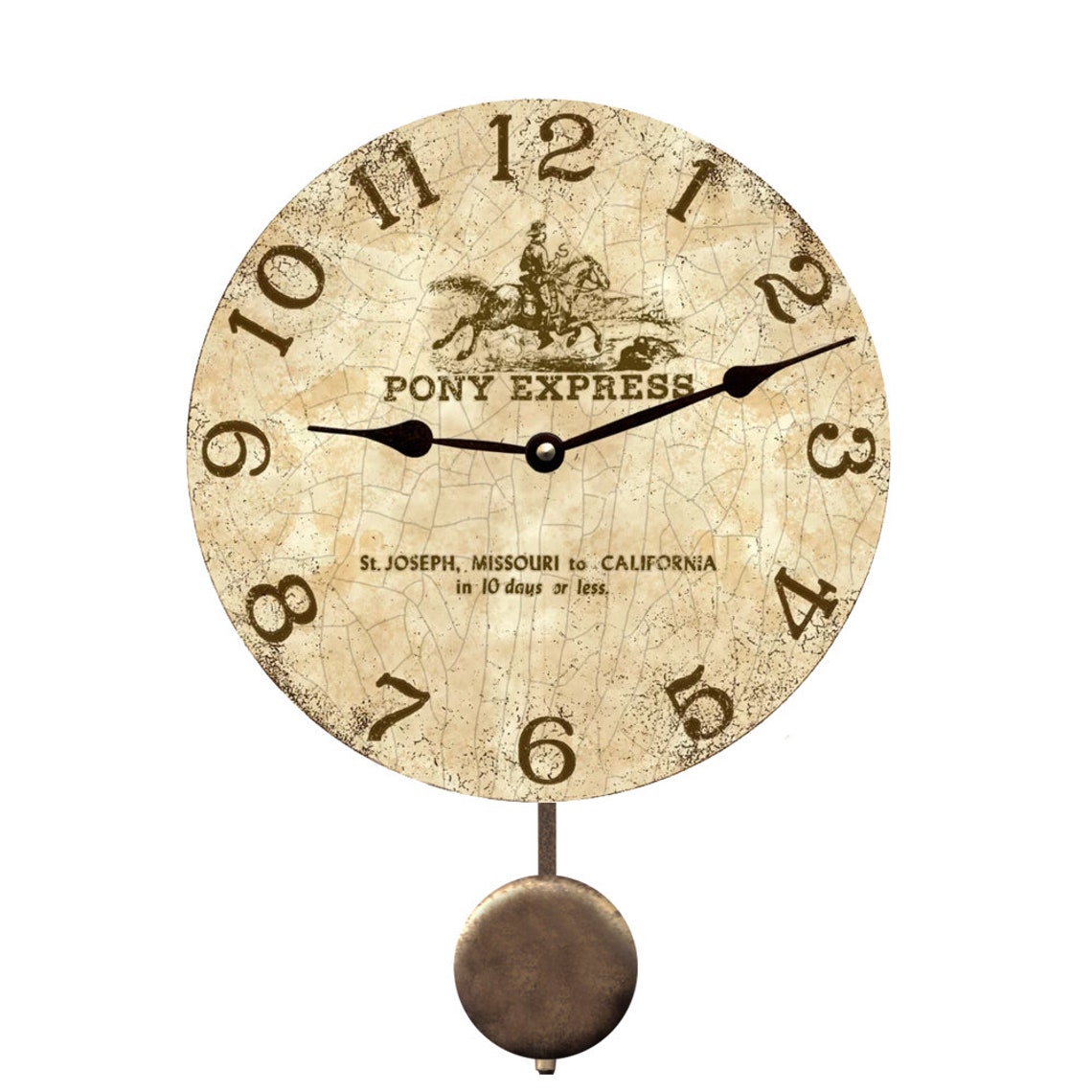 Pony Express Equestrian Clock Unique Horse Clock - Etsy