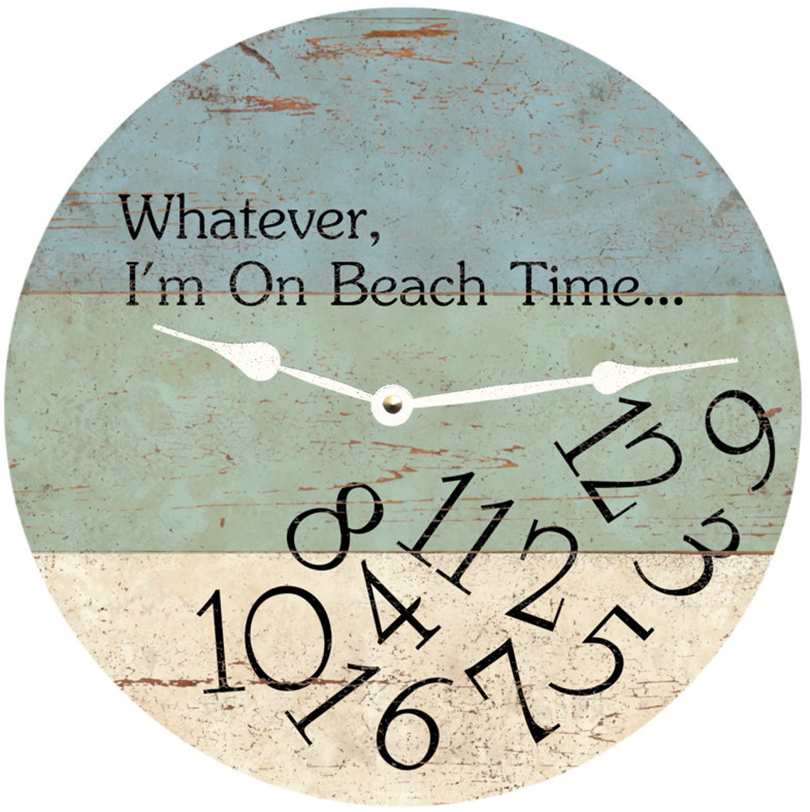 Whatever I'm on Beach Time Clock-whatever Wall Clock - Etsy