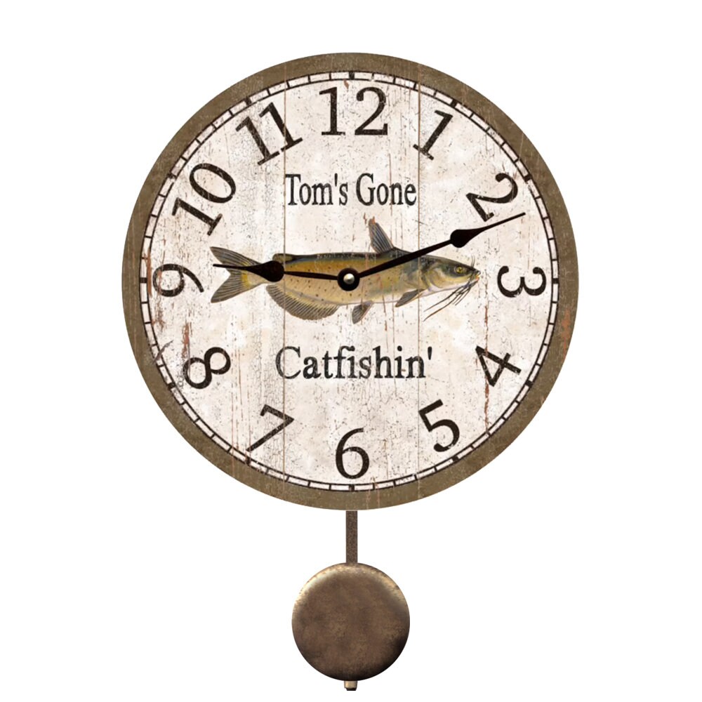 Personalized Catfishing Clock Catfish Clock Fish Clock Clocks Home ...