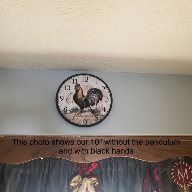 Rustic Rooster Wall Clock - Etsy