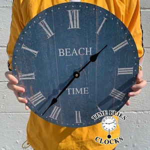 Nautical Beach Clock/beach Time Clock - Etsy