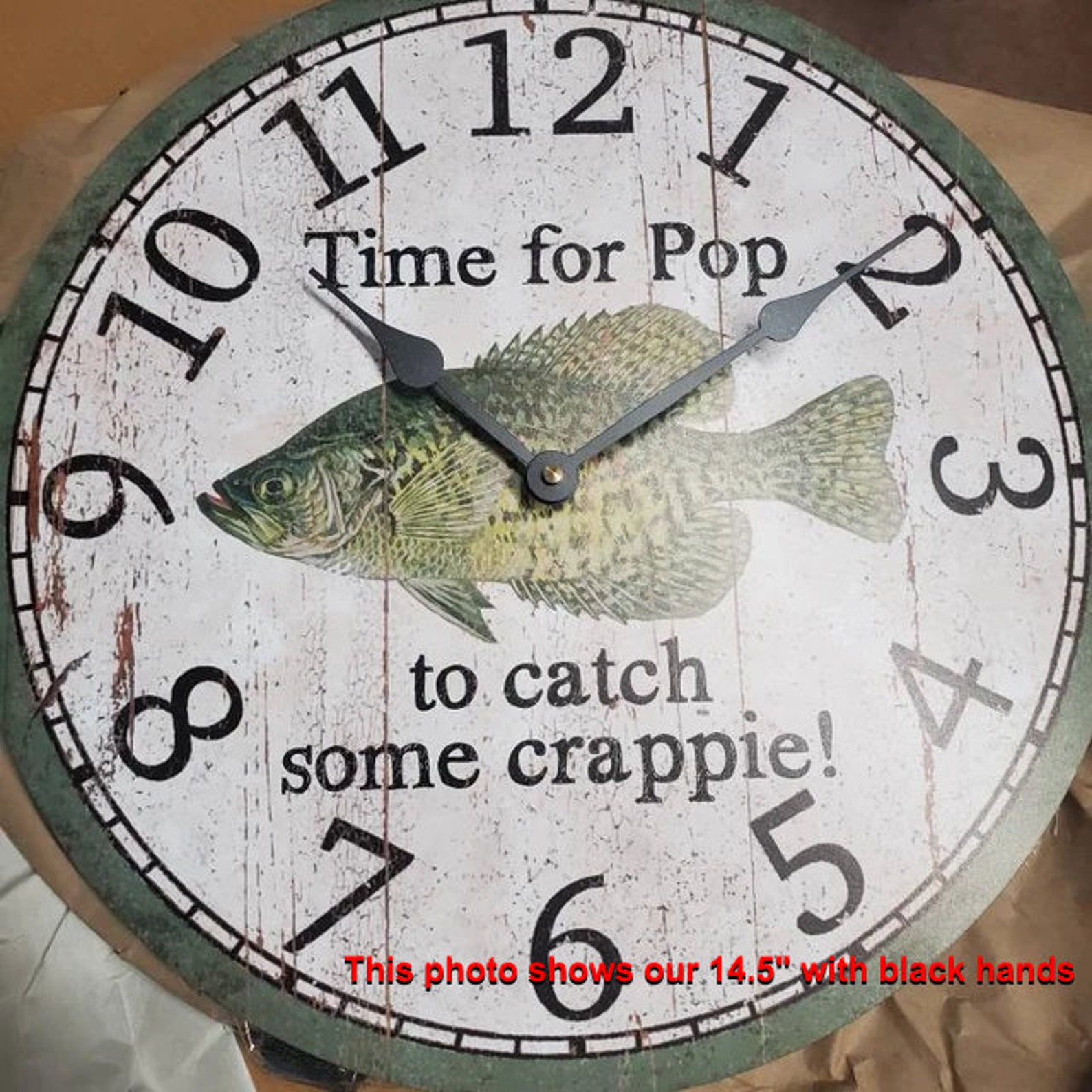 Personalized Gone Crappie Fishing Clock | Etsy
