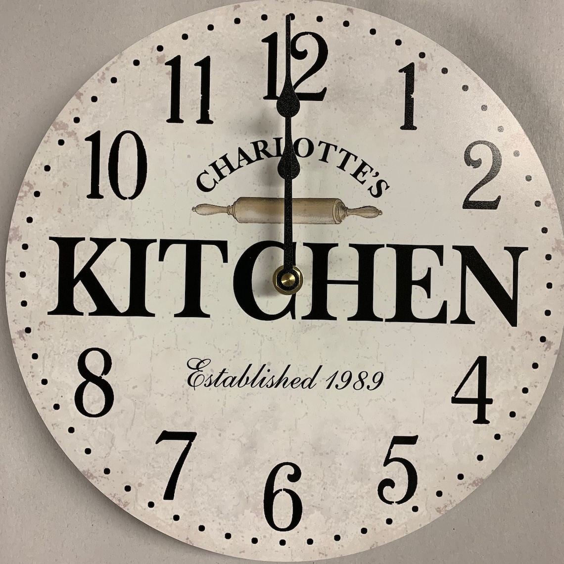 Personalized Kitchen Wall Clock White Kitchen Clock - Etsy