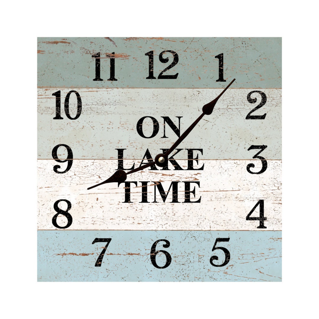 Square Lake Time Clock- Four Color on Lake Time Clock - Etsy
