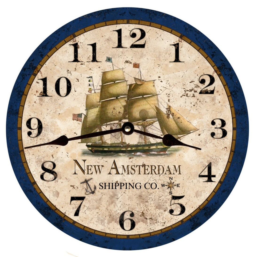 Personalized Ship Clock- Personalized Shipping Company Clock- Ship ...