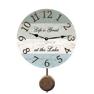 Four Color Lake Clock- Life is Great at the Lake - Etsy