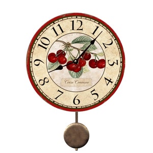 Cherry Clock- Cherry Wall Clock - Etsy