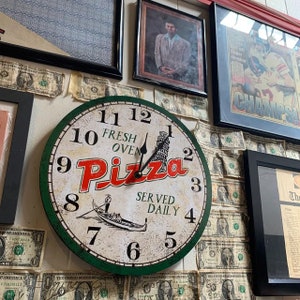 Pizza Clock- Pizza Shop Clock - Etsy