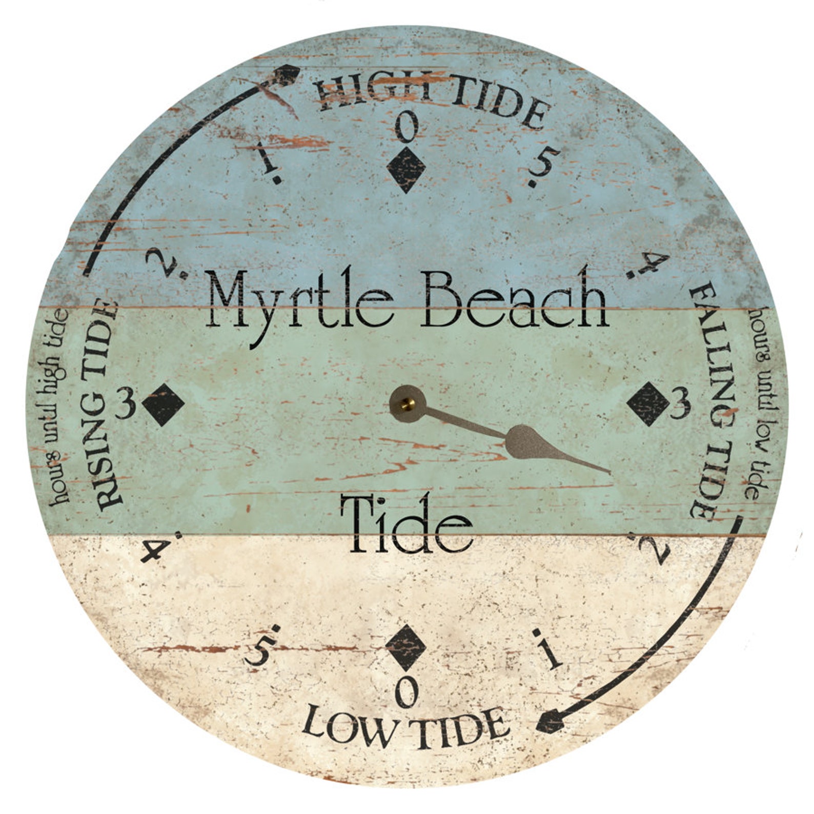 Tide Clock Personalized Beach Tide Clock - Etsy