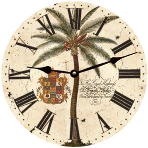 Rustic Palm Tree Clock- Palm Tree Clock - Etsy
