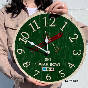 Ski Lodge Clock- Personalized Ski Clock - Etsy