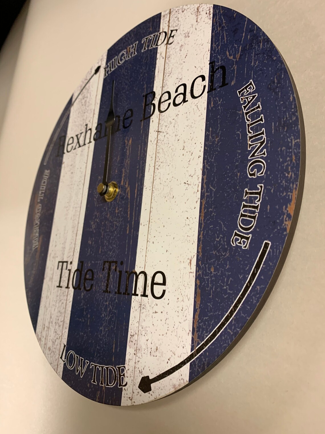 Personalized Beach Tide Clock Blue and White Tide Clock - Etsy