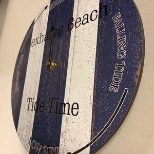 Personalized Beach Tide Clock Blue and White Tide Clock - Etsy