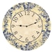 Floral Clock- Blue Floral Toile Clock - Etsy